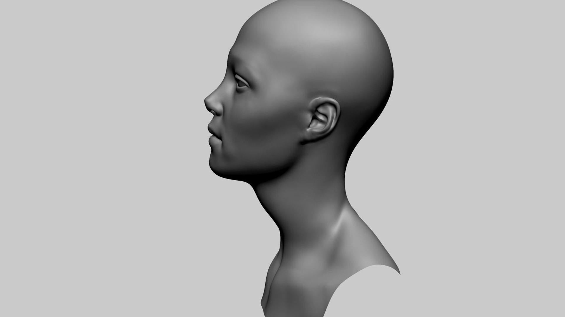 Female Head Basemesh C 3D Model - TurboSquid 2004936