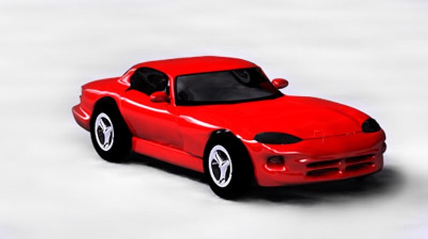 3d dodge viper sports car