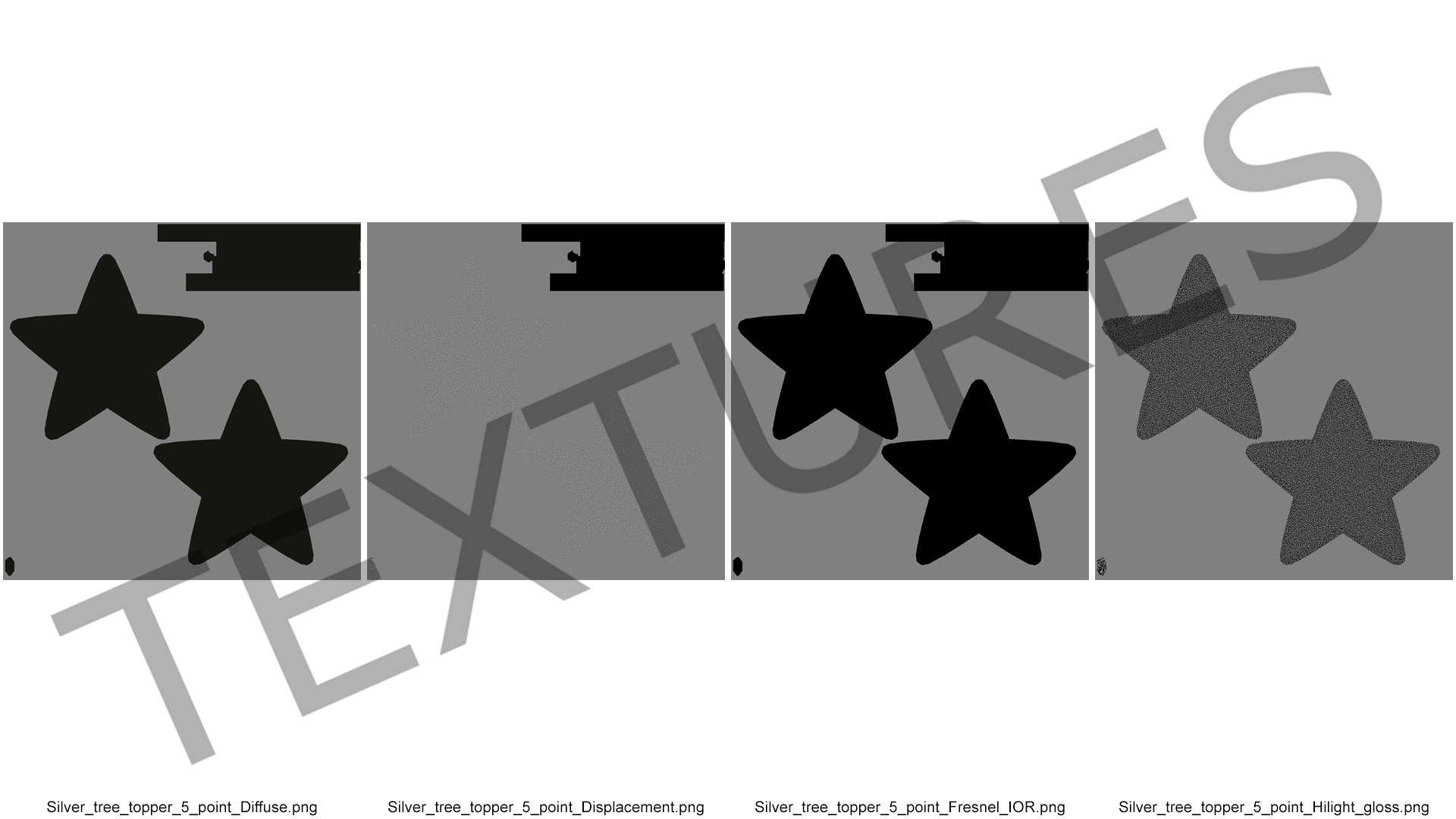 3D Silver Star Tree Topper - TurboSquid 1456861