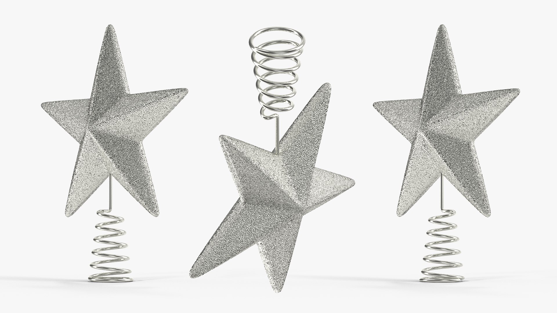 3D Silver Star Tree Topper - TurboSquid 1456861