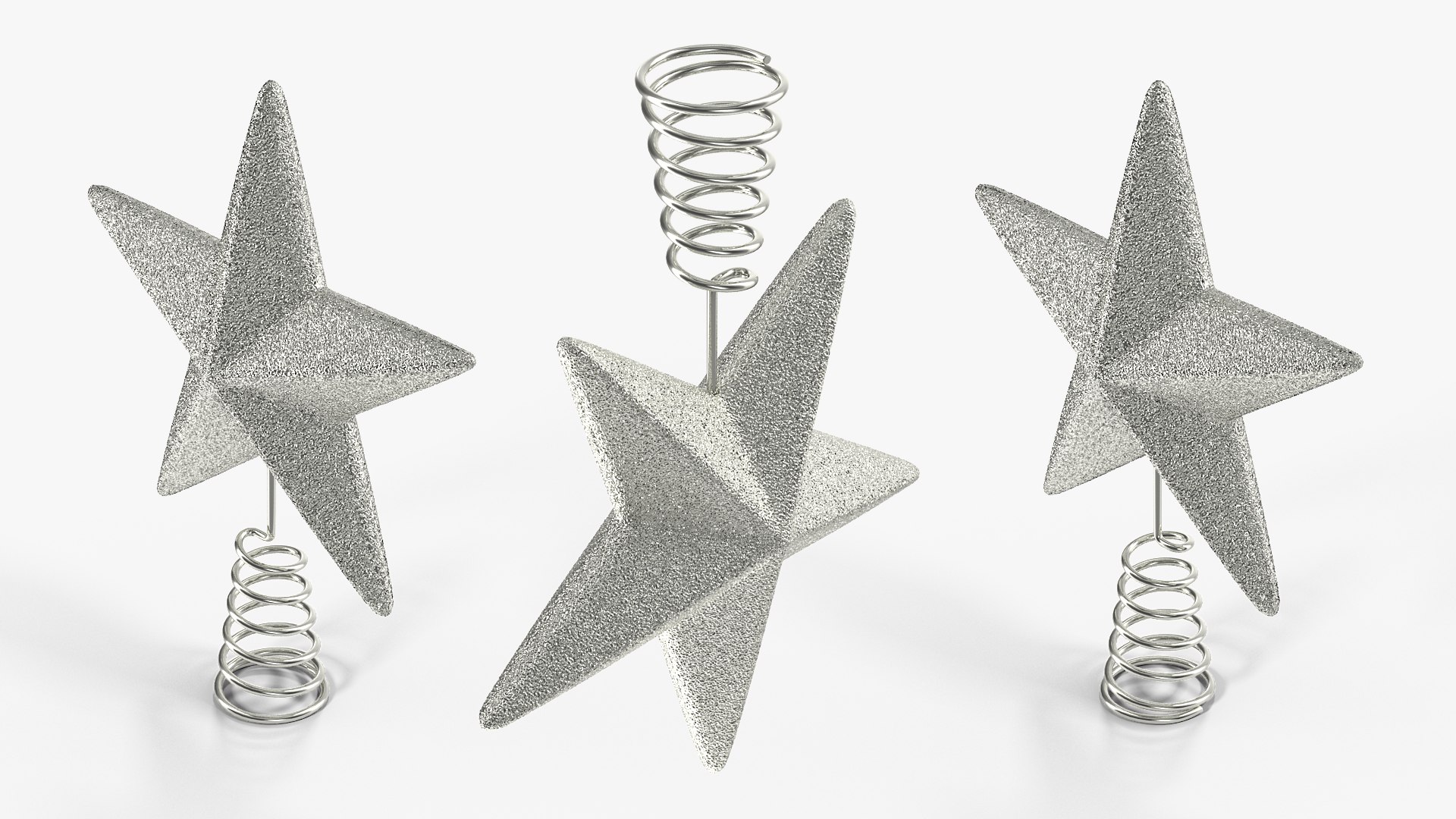 3D Silver Star Tree Topper - TurboSquid 1456861