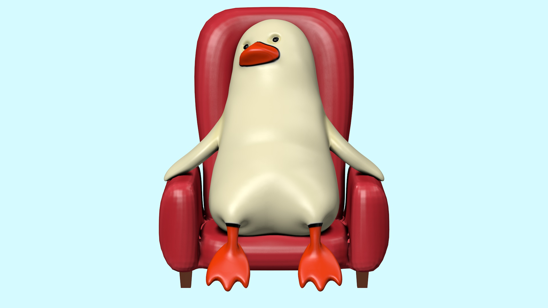 3D Bird Sitting in Chair - TurboSquid 2159063