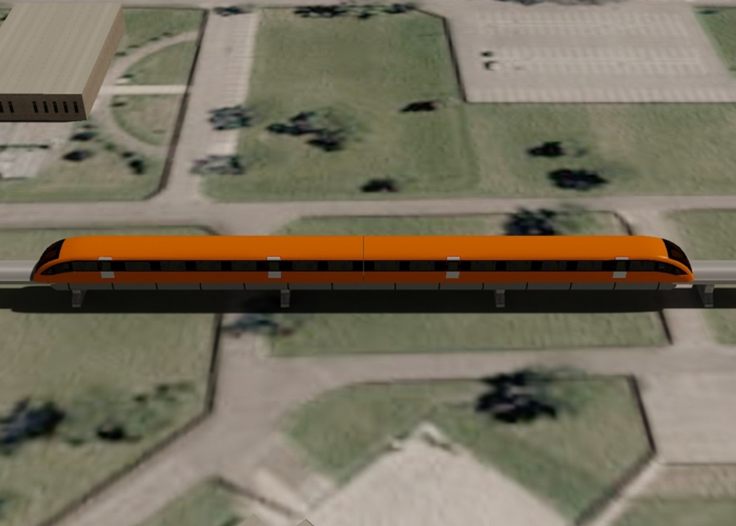 3d German Transrapid Magnetic Levitation Model