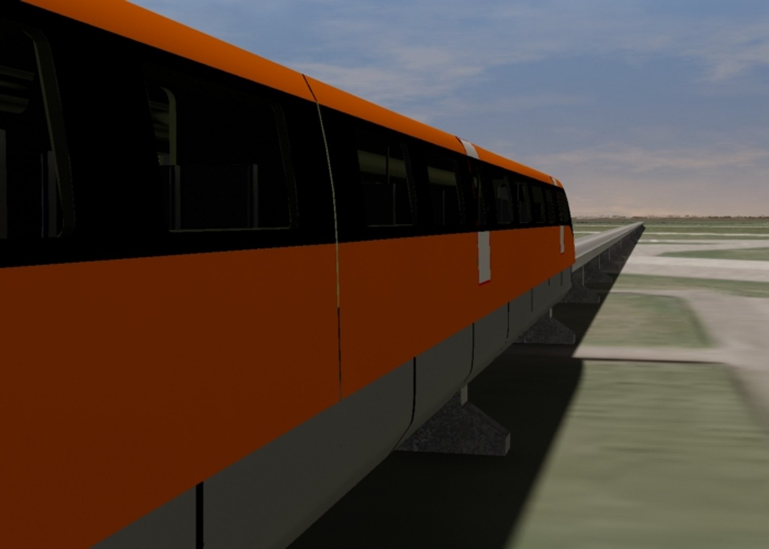 3d German Transrapid Magnetic Levitation Model