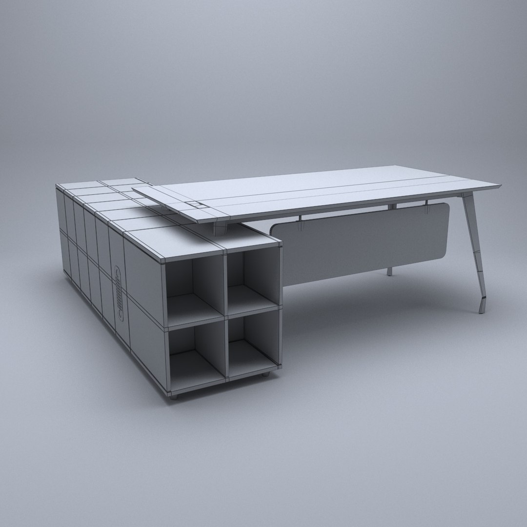 3D Office Table Desk Model - TurboSquid 1379309