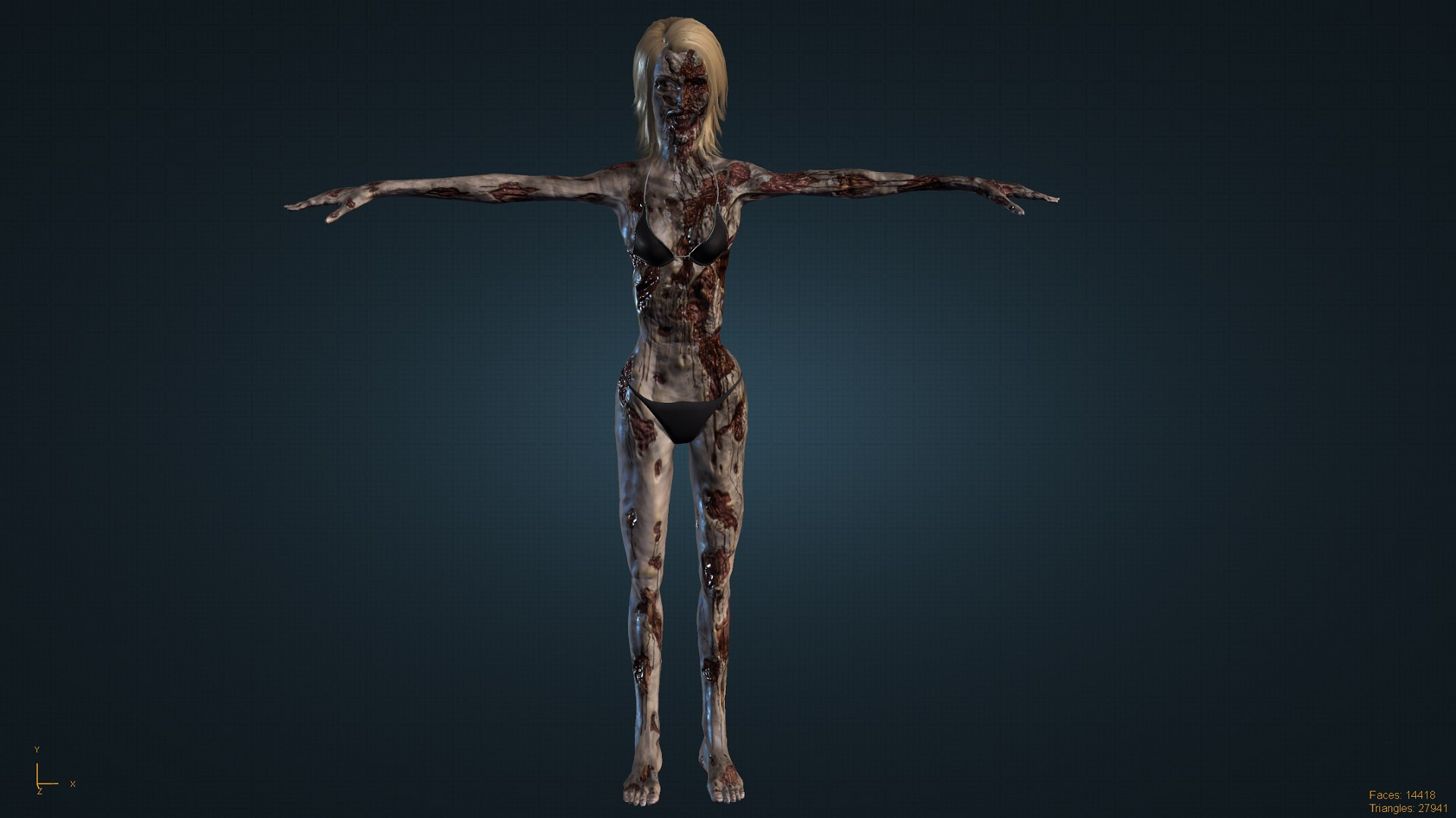 3D Zombie Rebecca Model - TurboSquid 1862207