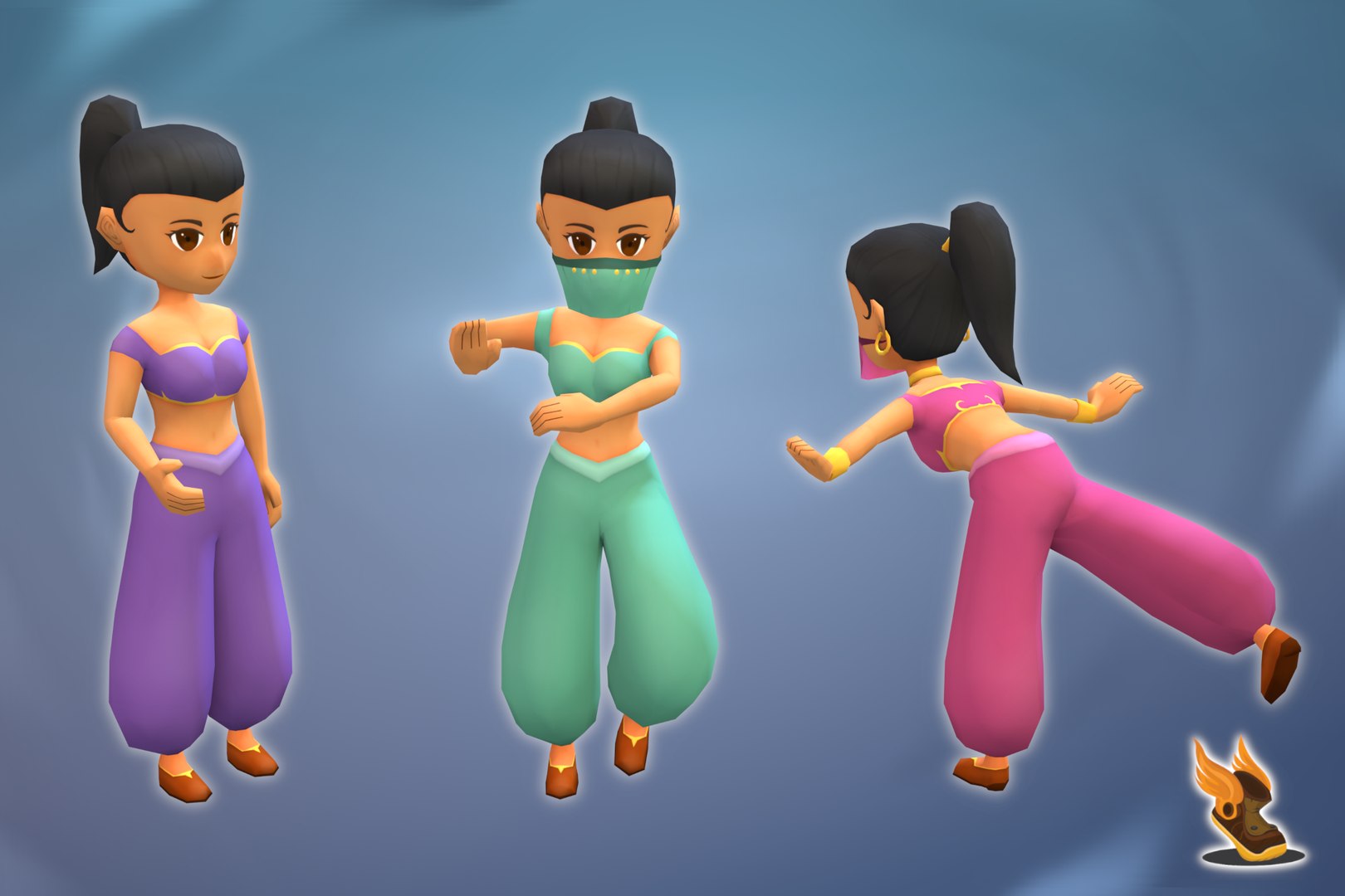 3D Stylized NPC - Desert People Dancer - TurboSquid 2131318