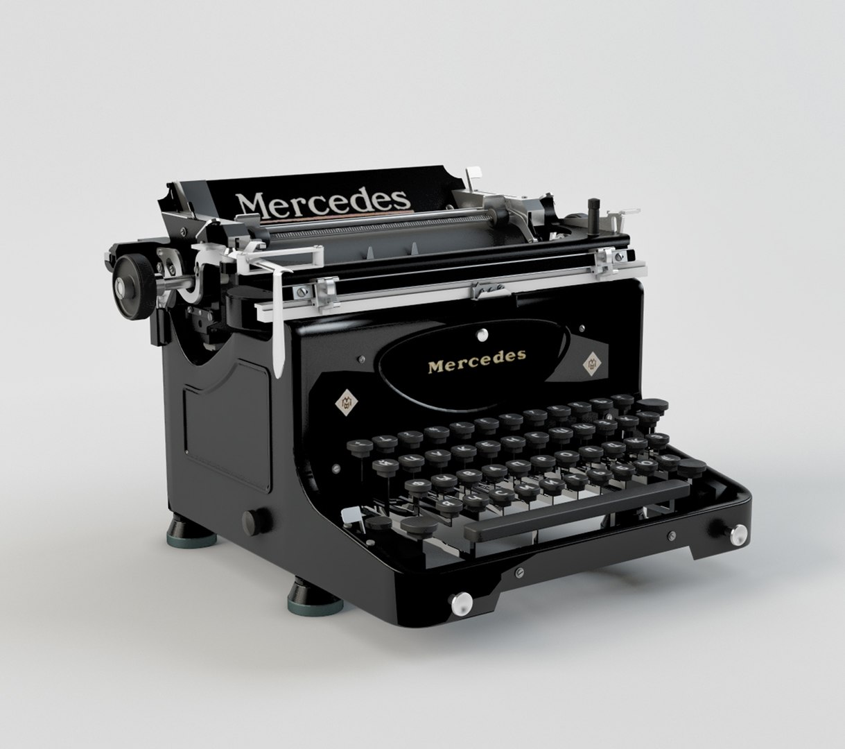 3D MercedesTypewriter Model - TurboSquid 2154402