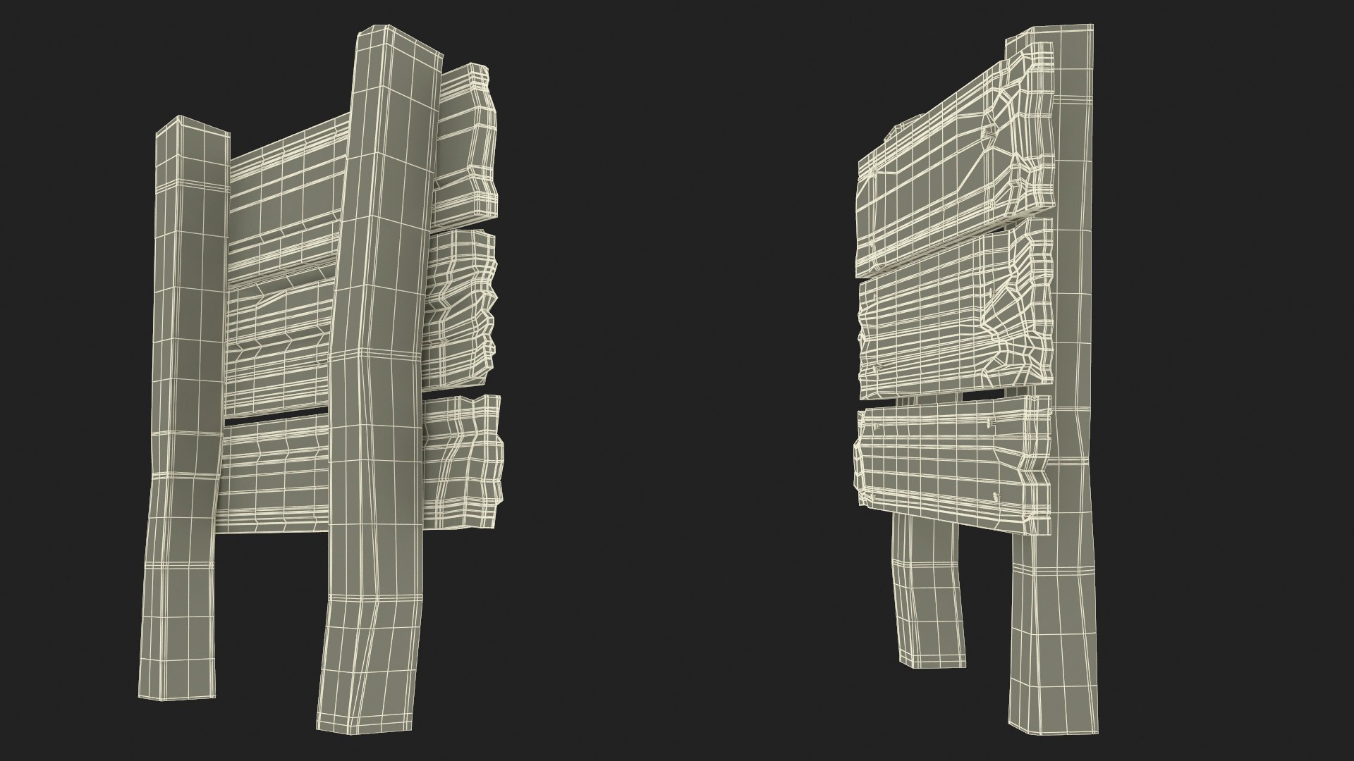 3D Old Weathered Wooden Sign Board - TurboSquid 2114196