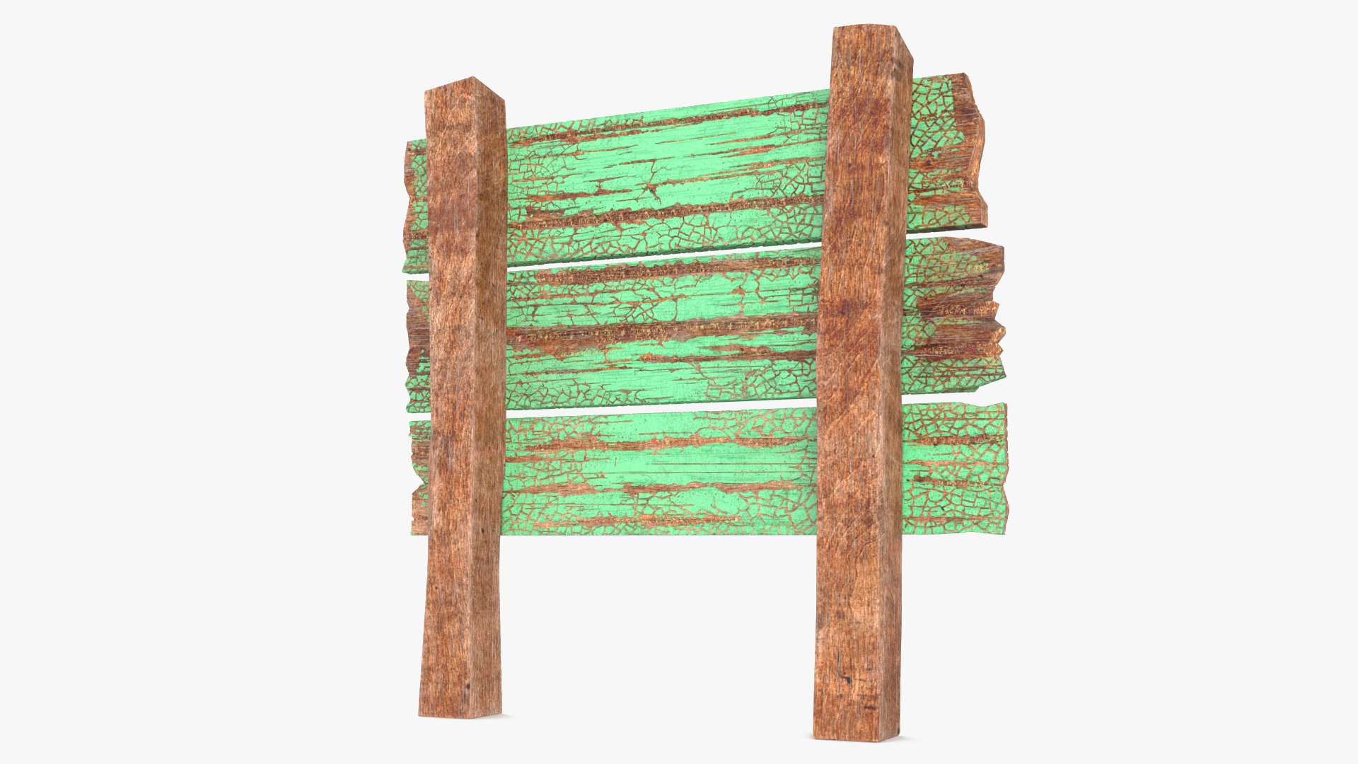 3D Old Weathered Wooden Sign Board - TurboSquid 2114196
