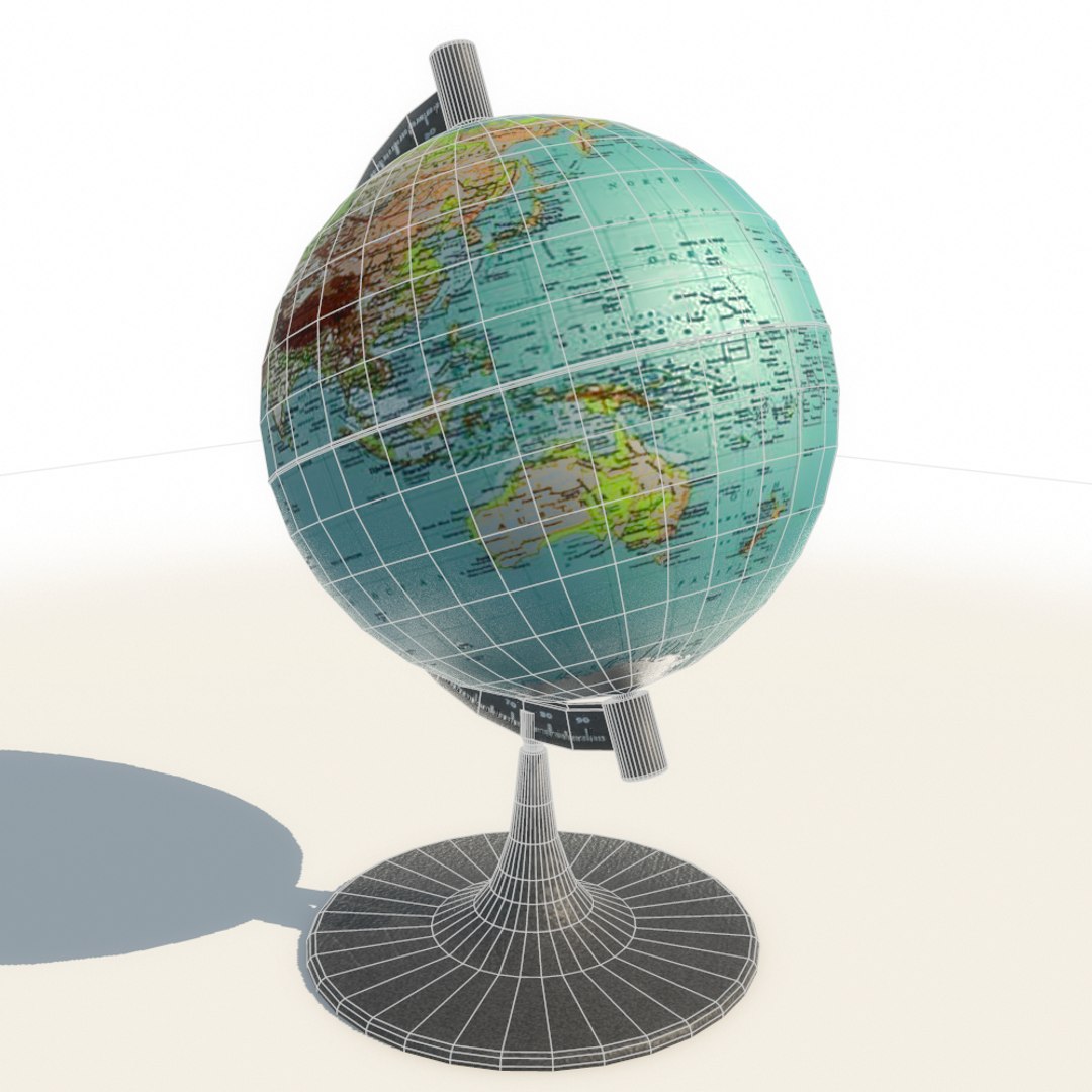 3d model globe modern