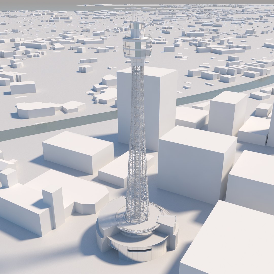 Marine Tower And Yokohama Landmark 3D Model - TurboSquid 1818768