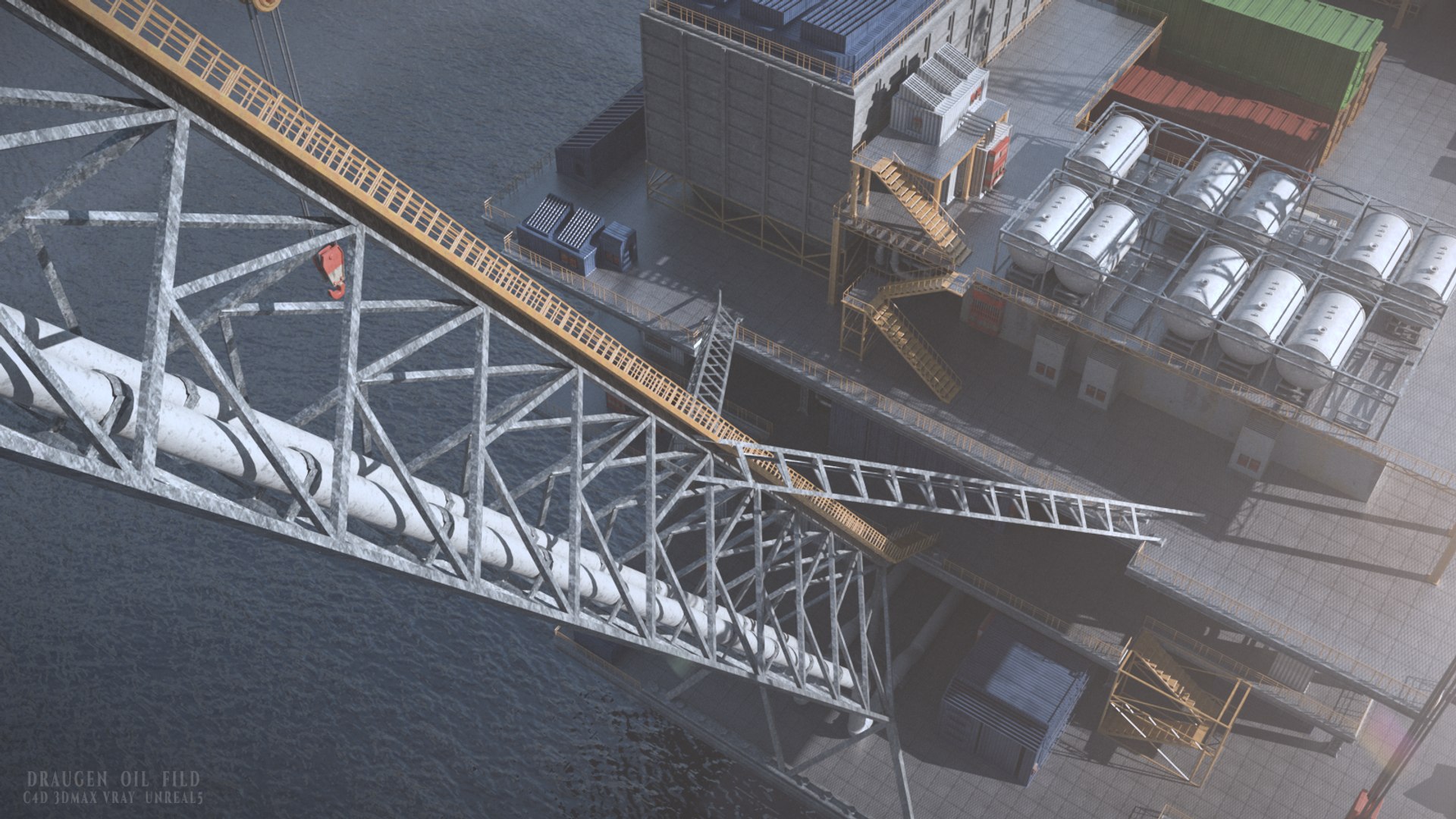 3D Draugen Oil Field - TurboSquid 2186554