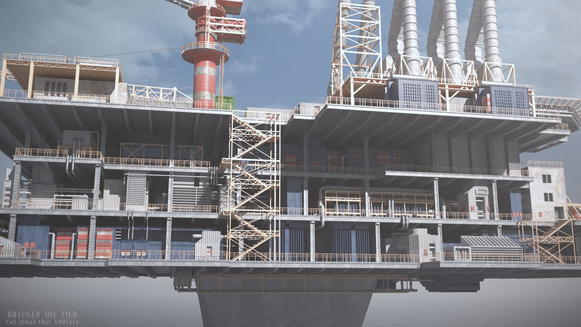 3D Draugen Oil Field - TurboSquid 2186554