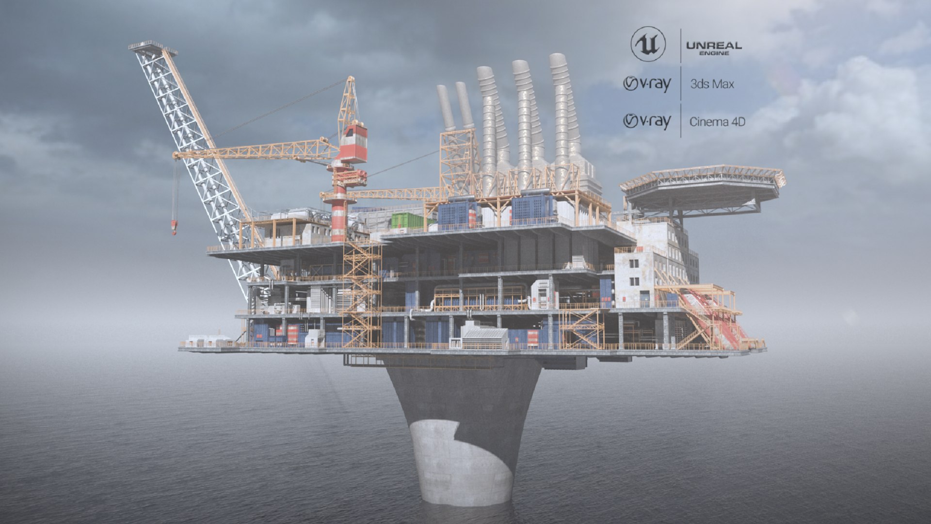 3D Draugen Oil Field - TurboSquid 2186554