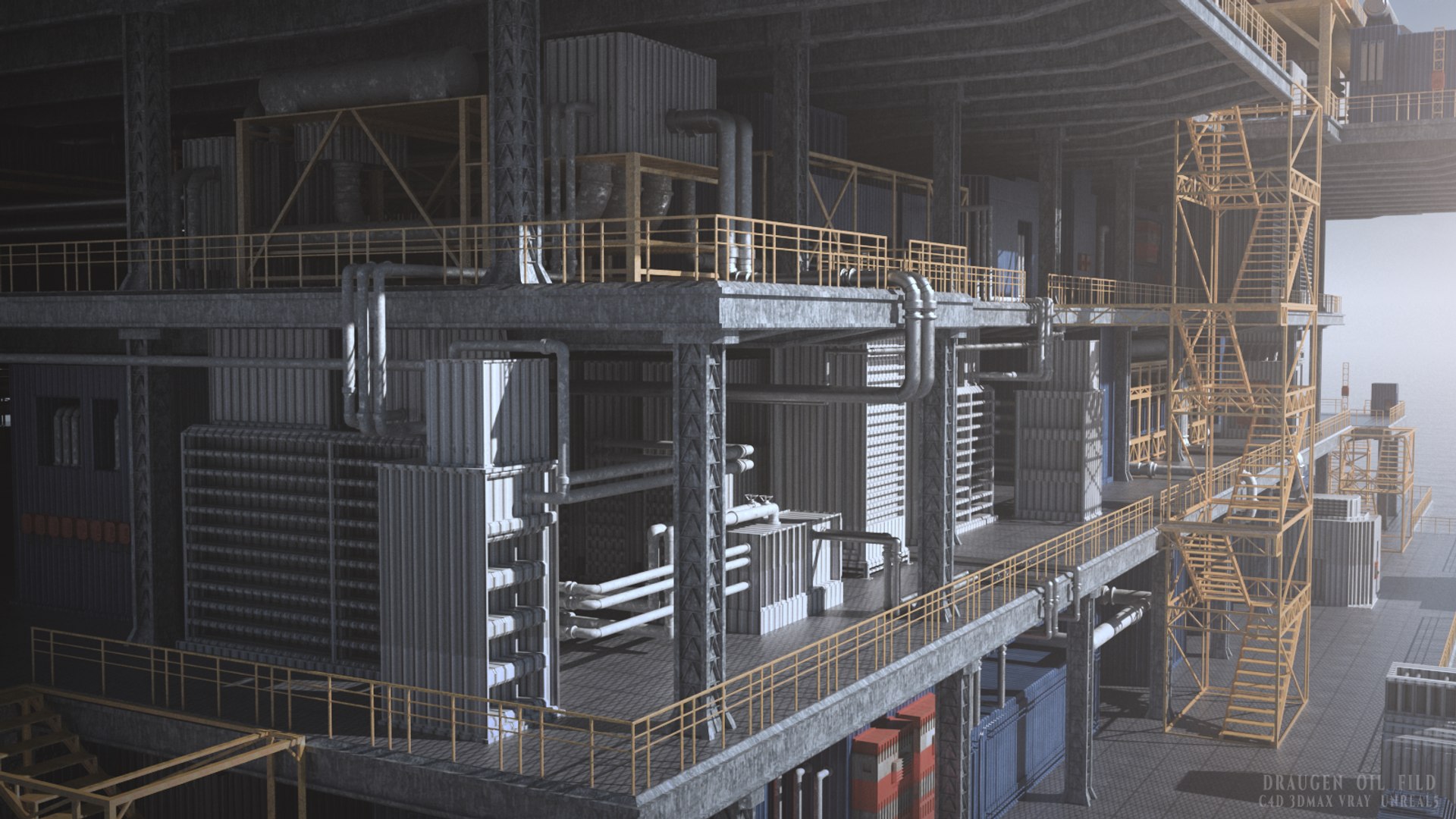 3D Draugen Oil Field - TurboSquid 2186554