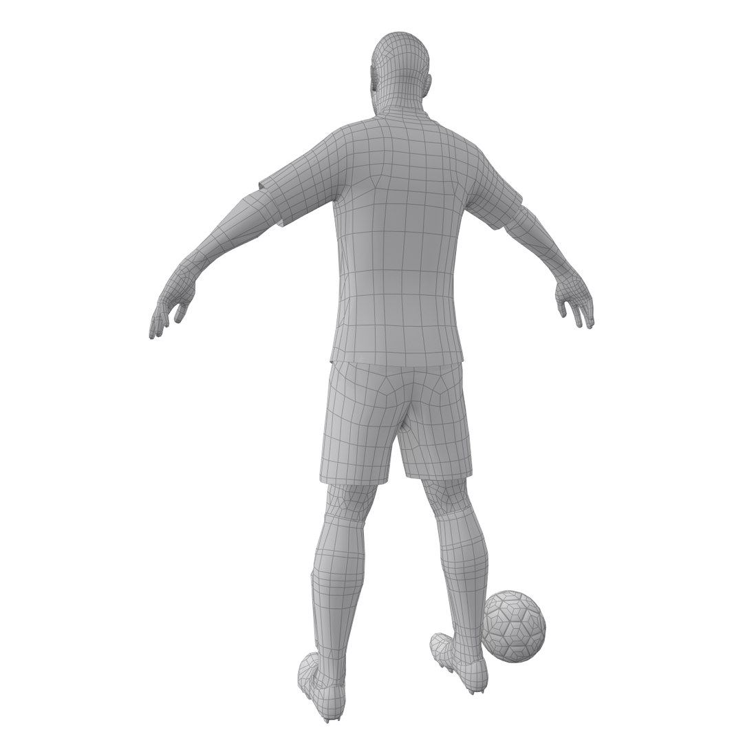 3d Model Rigged Soccer Player Body