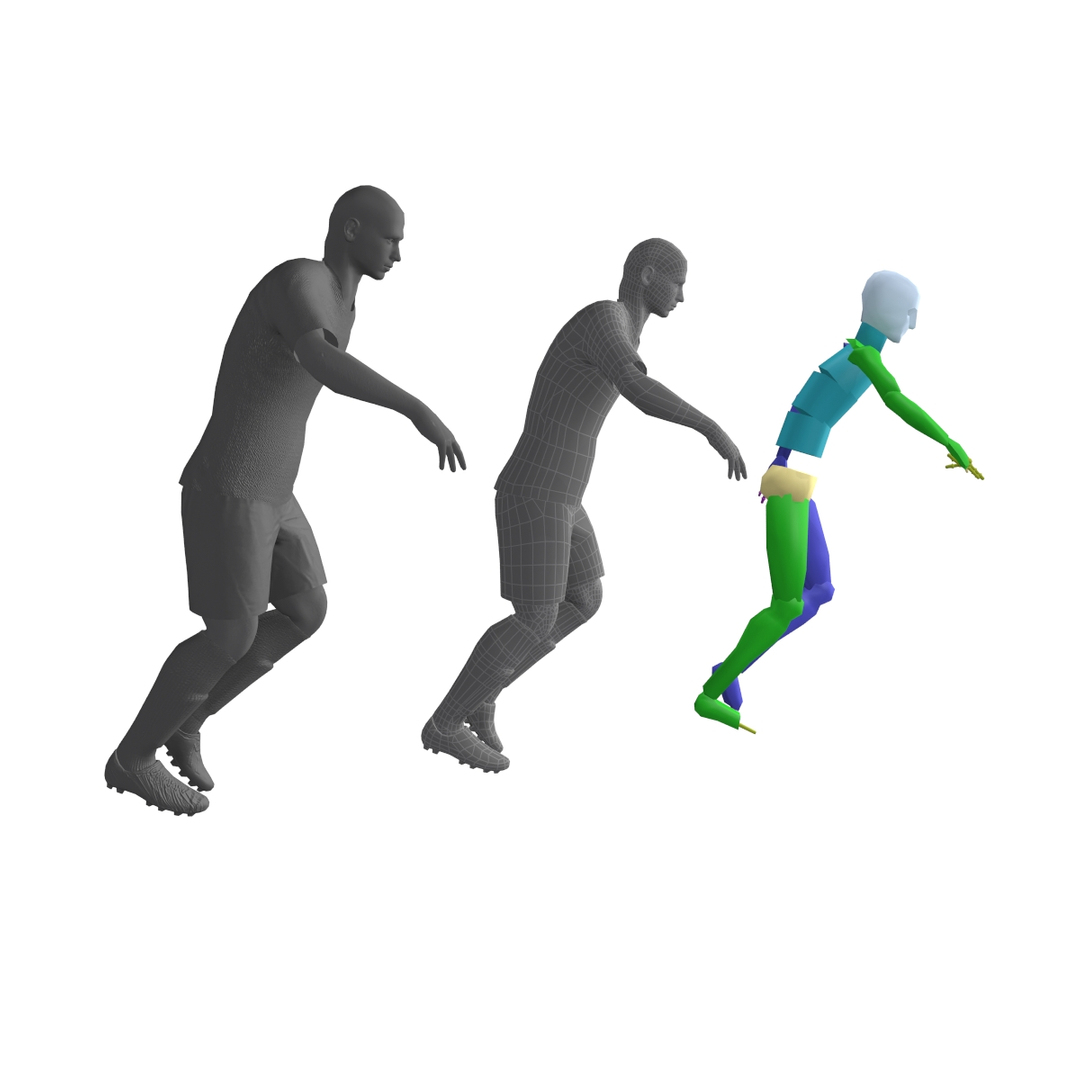 3d Model Rigged Soccer Player Body