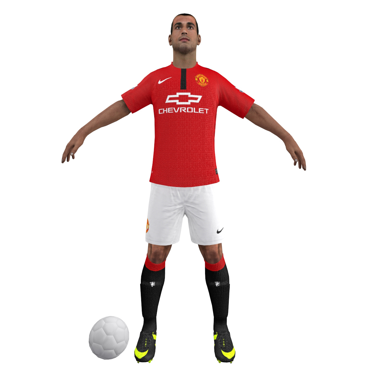 3d model rigged soccer player body