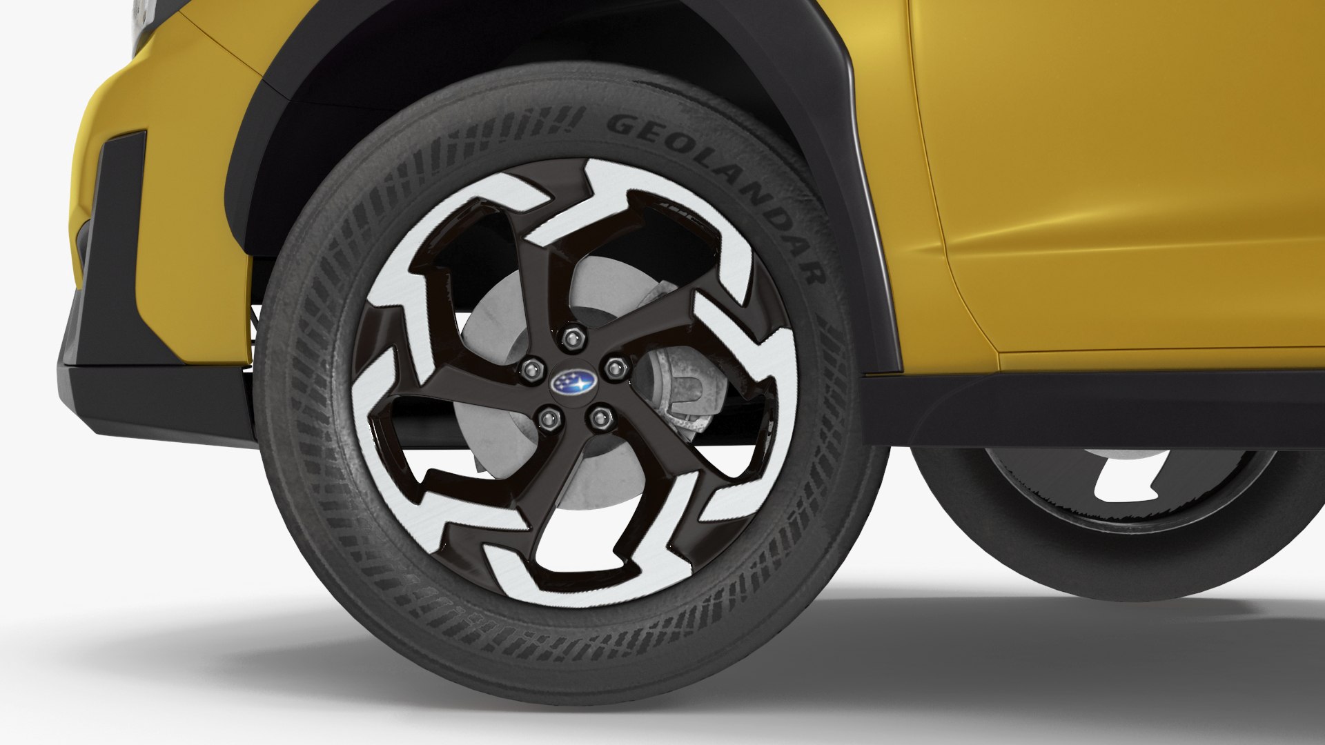 2020 Subaru XV Crosstrek SUV Yellow Rigged 3D model - TurboSquid 2105293