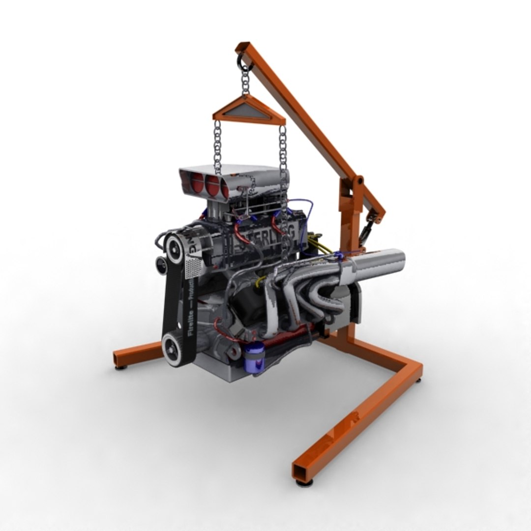 3d Engine Block Blown