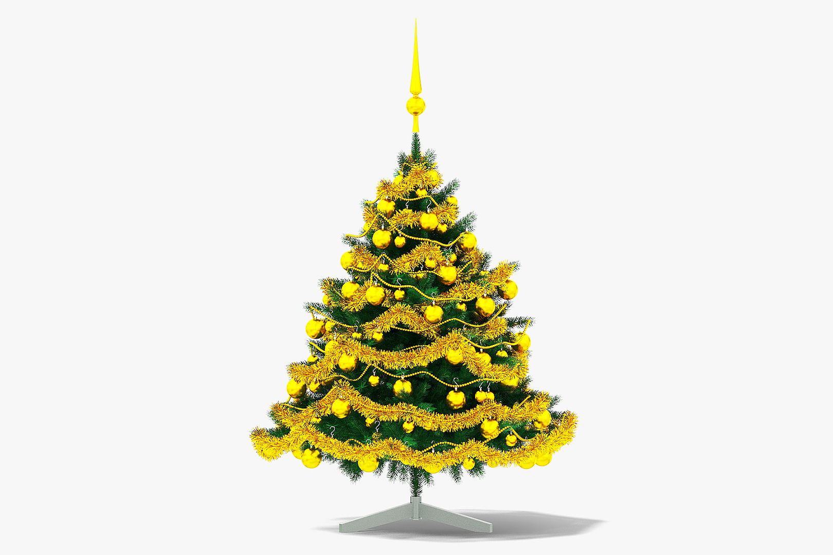 Christmas tree gold model - TurboSquid 1346410