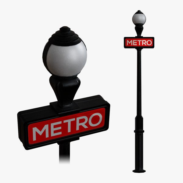 modelo 3d Señal de metro - Señal de calle - TurboSquid 2287750