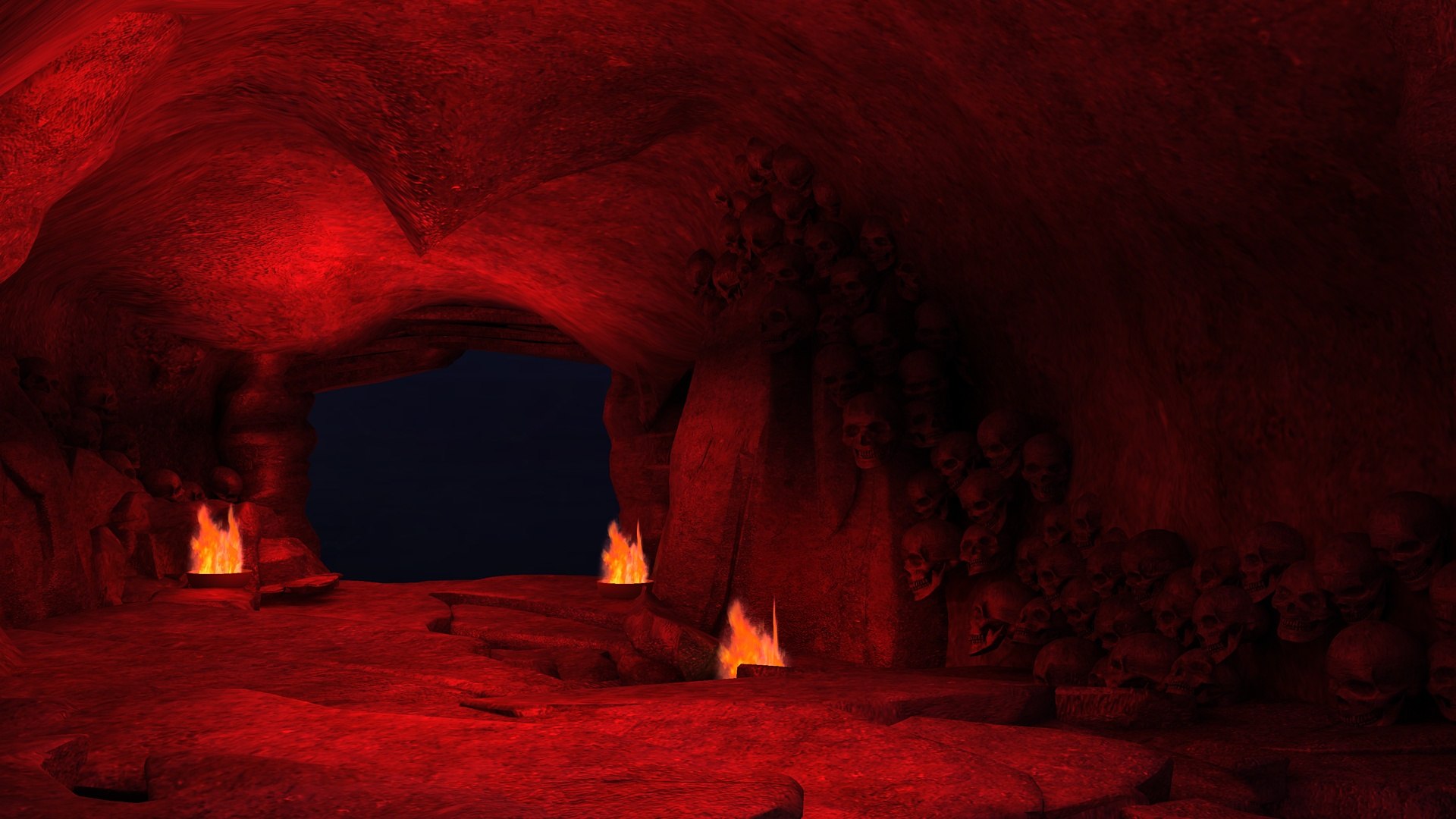 Skull Cave Tunnel Mine Modular Kit Environment Rock Terrain Horror ...