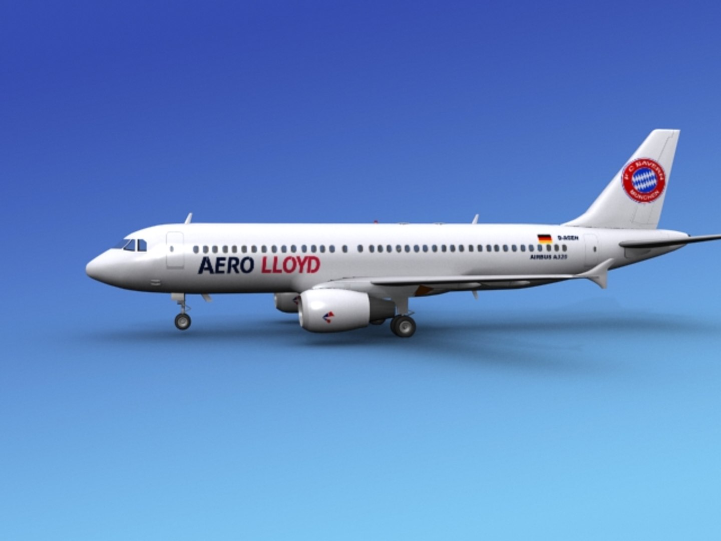 3d Airline Airbus Model