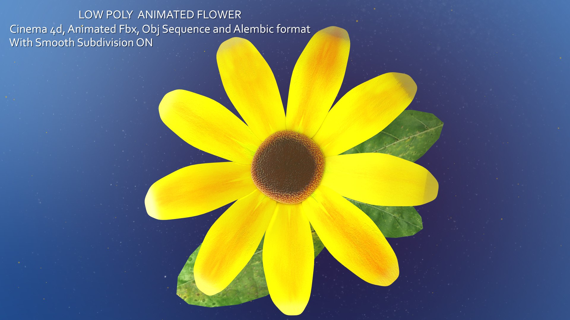Low Poly Animated Sun Flower 3D Model - TurboSquid 2082273