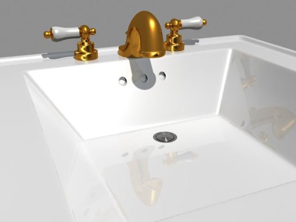 3d model bathroom sink