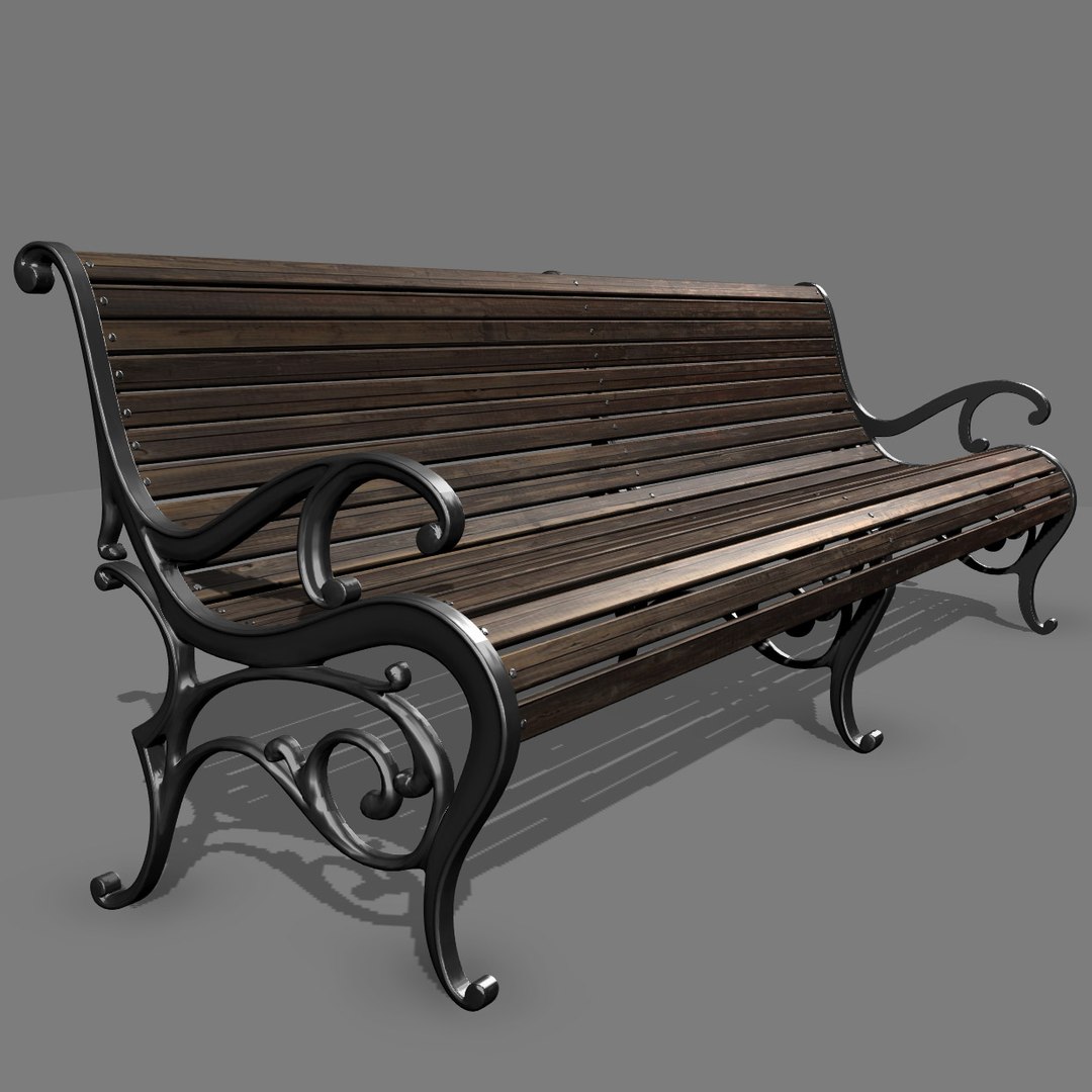 Bench 3d Max