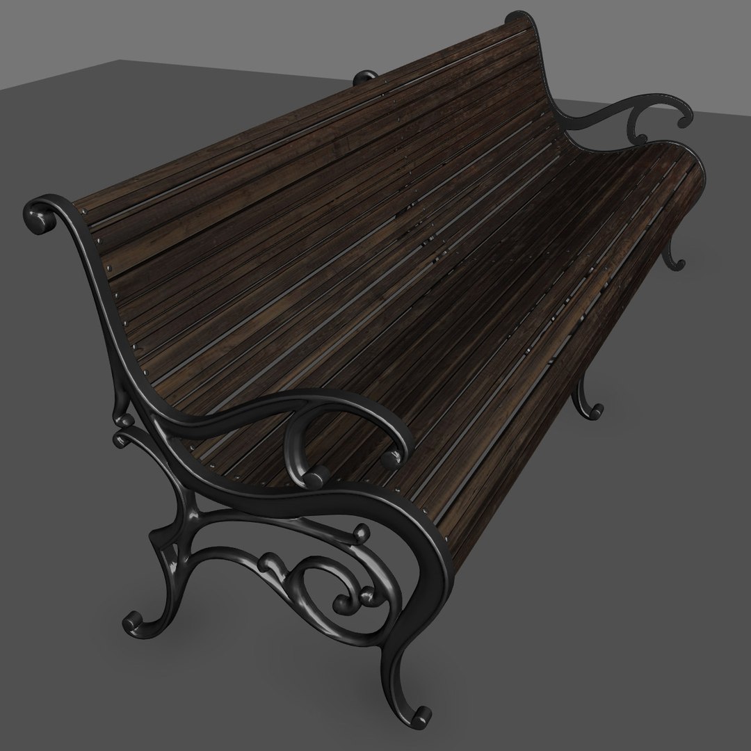 Bench 3d Max