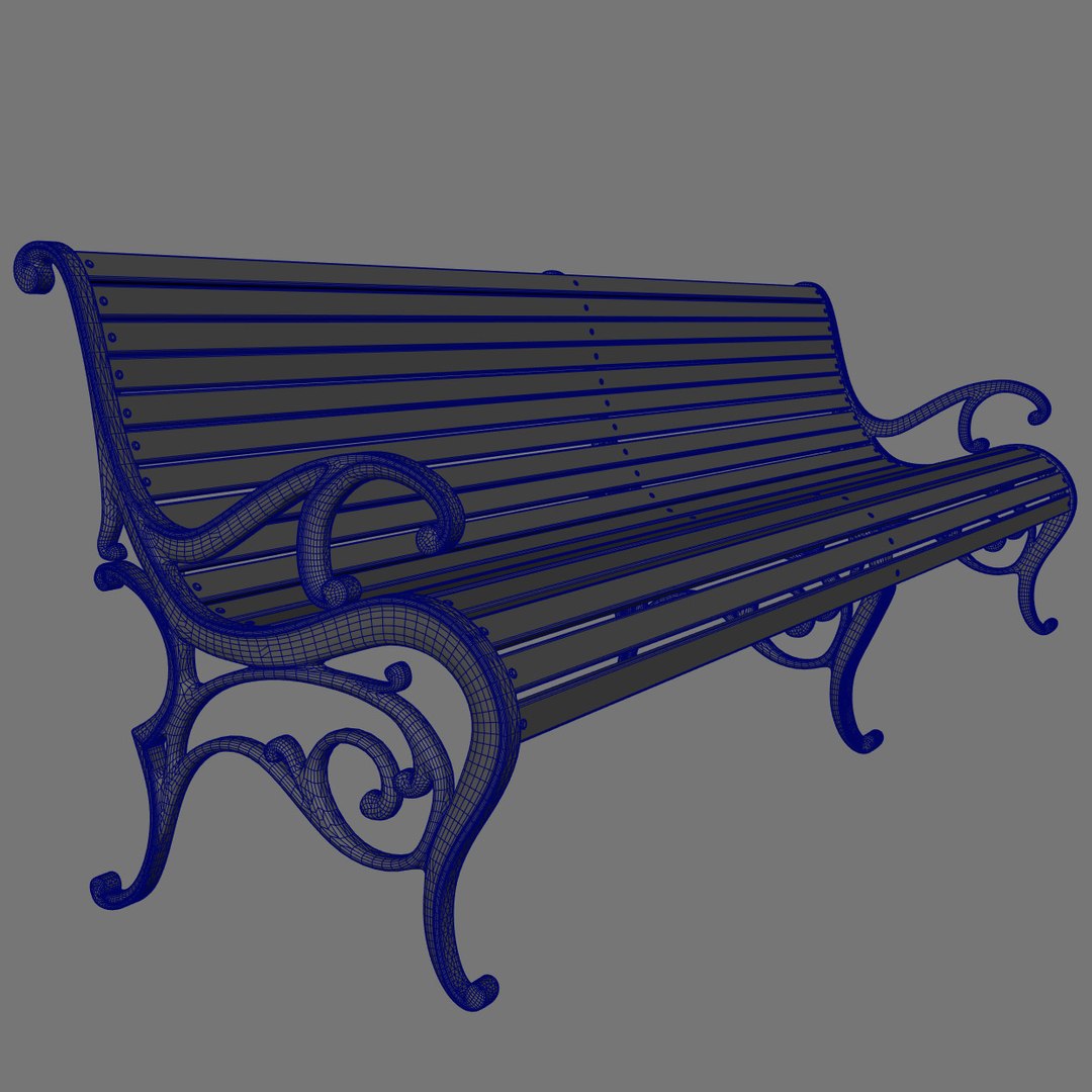 Bench 3d Max