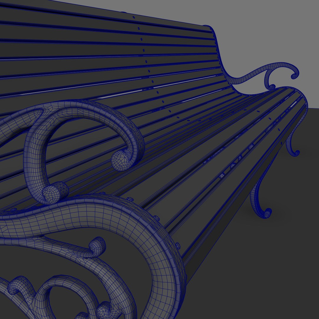 Bench 3d Max