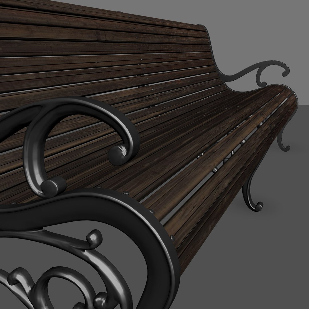 Bench 3d Max