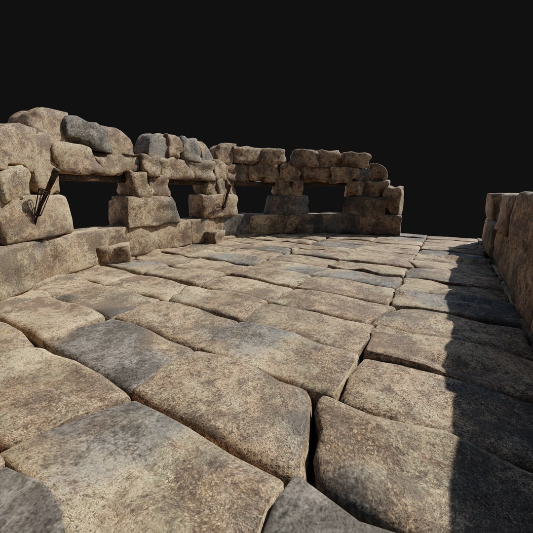 3D CASTLE RUIN WALLS TOWER WALL WATCHTOWER CONSTRUCTION COLLECTION ...