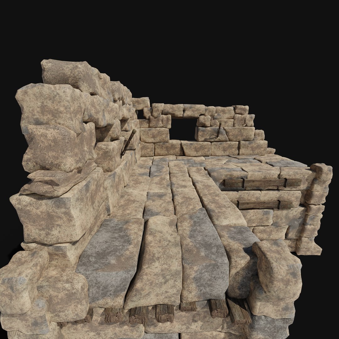 3D CASTLE RUIN WALLS TOWER WALL WATCHTOWER CONSTRUCTION COLLECTION ...