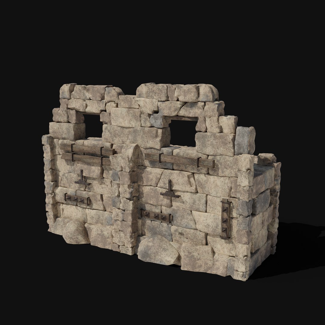 3D CASTLE RUIN WALLS TOWER WALL WATCHTOWER CONSTRUCTION COLLECTION ...