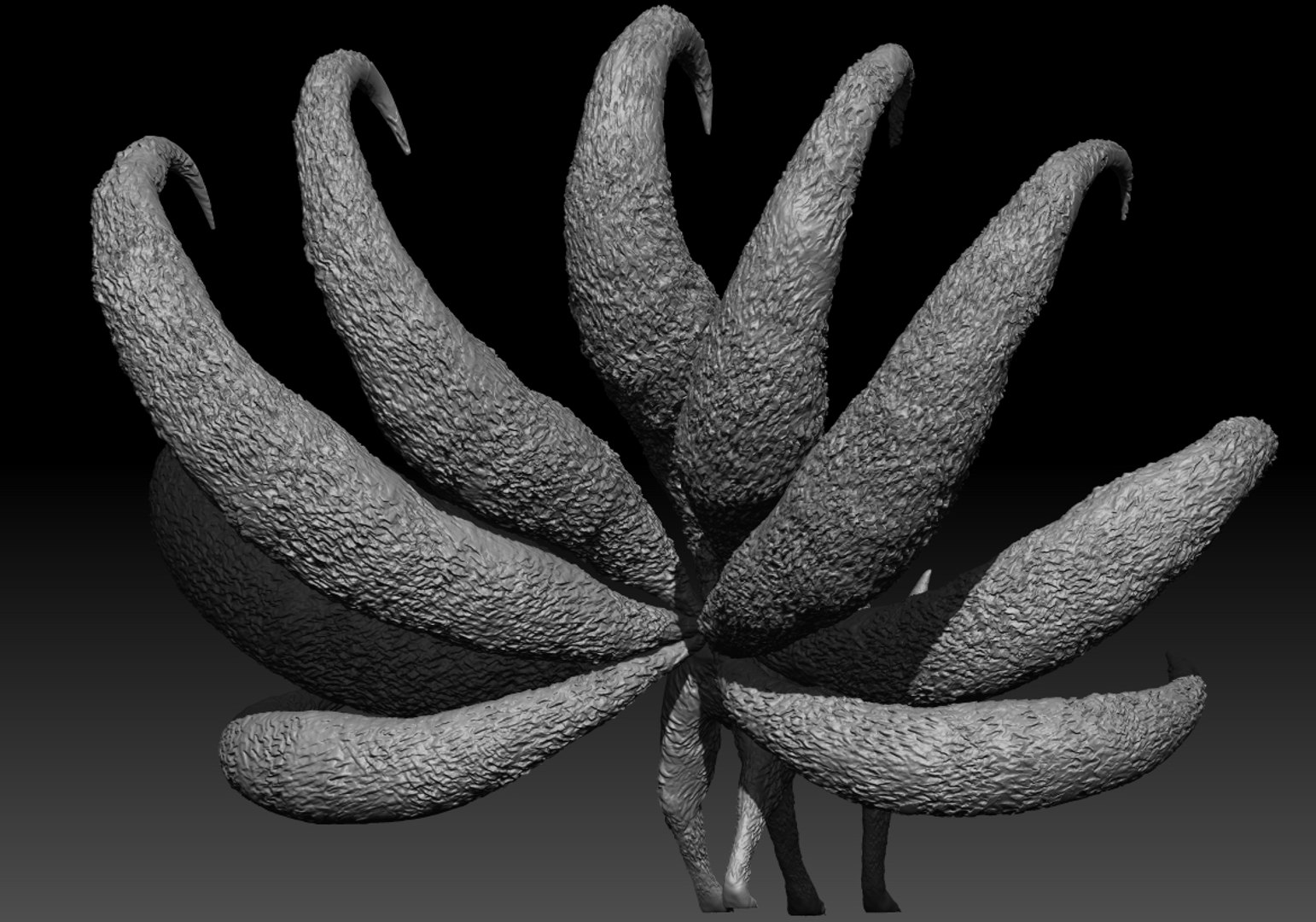 3D 9 Tailed Fox Model - TurboSquid 1552756