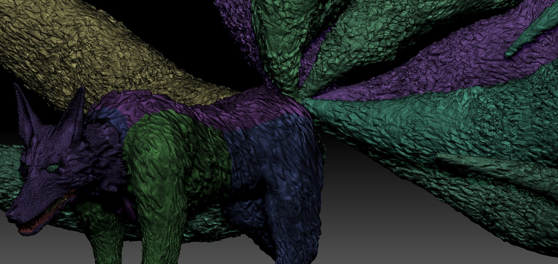 3D 9 Tailed Fox Model - TurboSquid 1552756