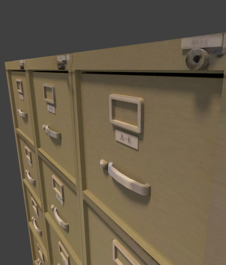 3d Filing Cabinet Model