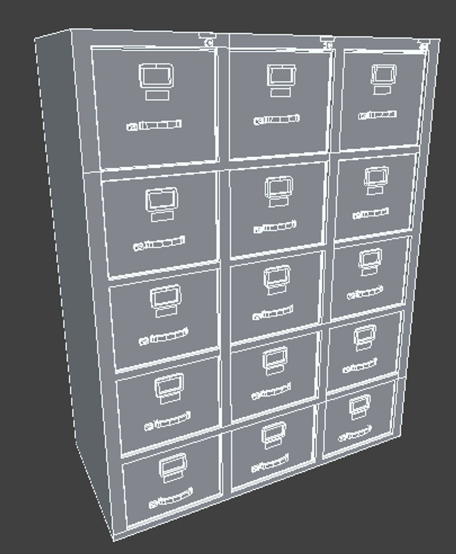 3d Filing Cabinet Model