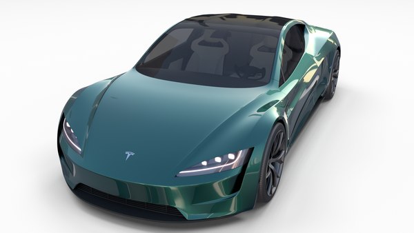 modelo 3d Tesla Roadster 2020 Green con interior y chasis - TurboSquid ...