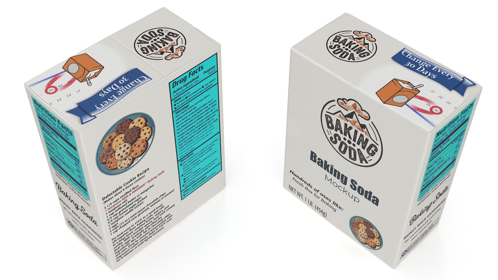 3D Model Baking Soda Package Mockup - TurboSquid 2319923