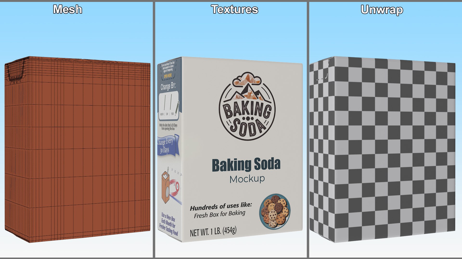 3D Model Baking Soda Package Mockup - TurboSquid 2319923