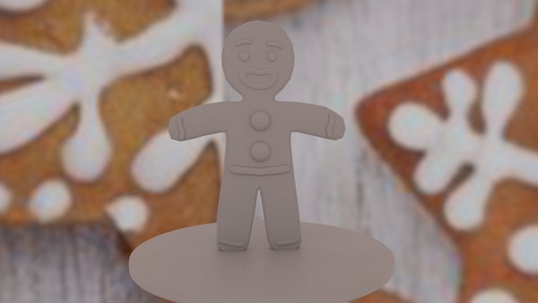 3D Gingerbread man Cookie model - TurboSquid 1984220