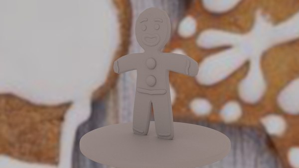 3D Gingerbread man Cookie model - TurboSquid 1984220