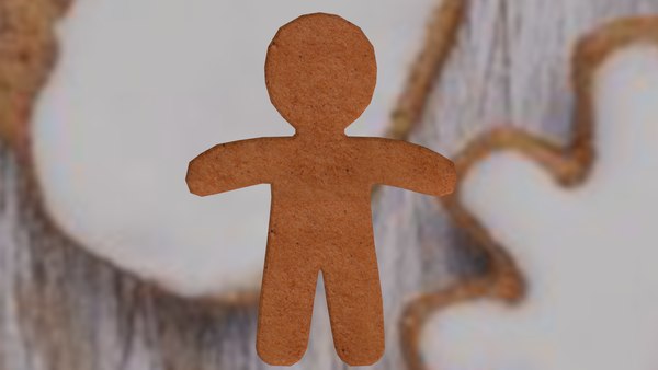 3D Gingerbread man Cookie model - TurboSquid 1984220