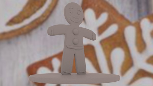 3D Gingerbread man Cookie model - TurboSquid 1984220
